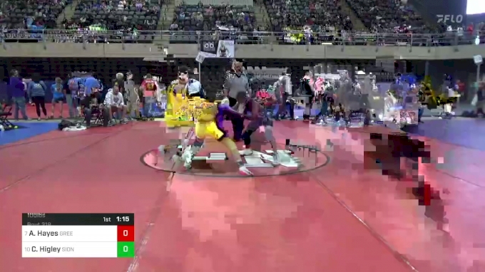 100 lbs Round Of 16 - Austin Hayes, Greenbelt, MD vs Caden Higley ...