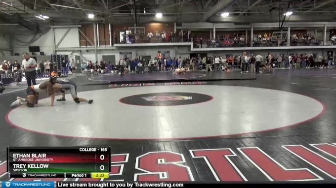 165 lbs Cons. Round 2 - Trey Kellow, Simpson vs Ethan Blair, St ...