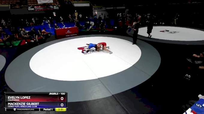 100 lbs 7th Place Match - Evelyn Lopez, California vs Mackenzie Gilbert ...