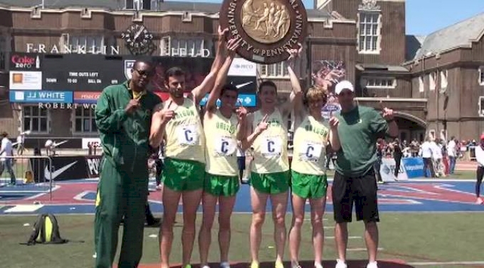 Oregon Ducks Celebrate 4xMile win
