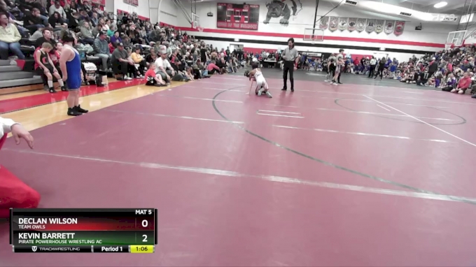 80-85 lbs Quarterfinal - Declan Wilson, Team Owls vs Kevin Barrett ...