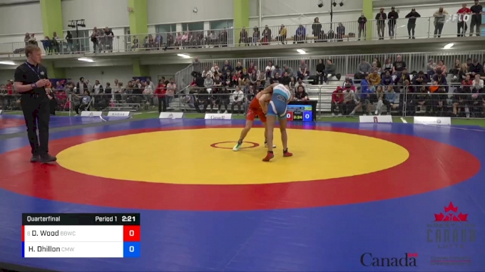 55kg Quarterfinal - Dylan Wood, Black Bears WC vs Harkirat Dhillon ...