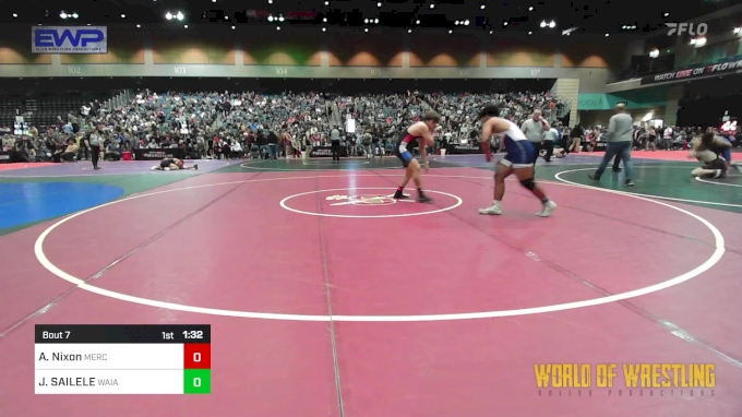 220 lbs Round Of 32 - Anthony Nixon, Merced Bears WC vs JOHNNY SAILELE ...