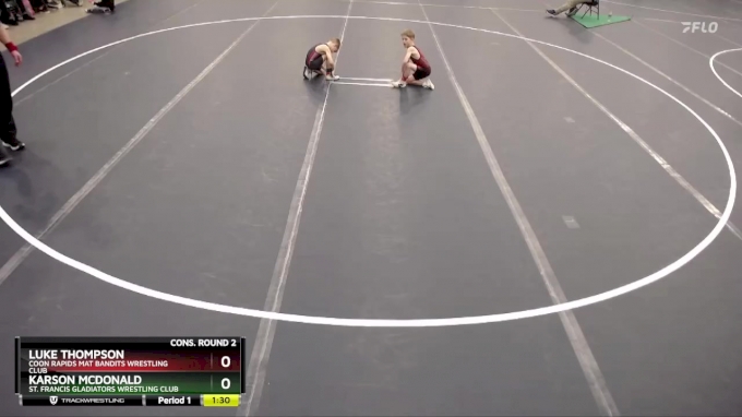 Cons. Round 2 - Karson McDonald, St. Francis Gladiators Wrestling Club ...