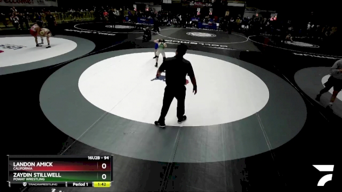 94 lbs Quarterfinal - Zaydin Stillwell, Poway Wrestling vs Landon Amick ...