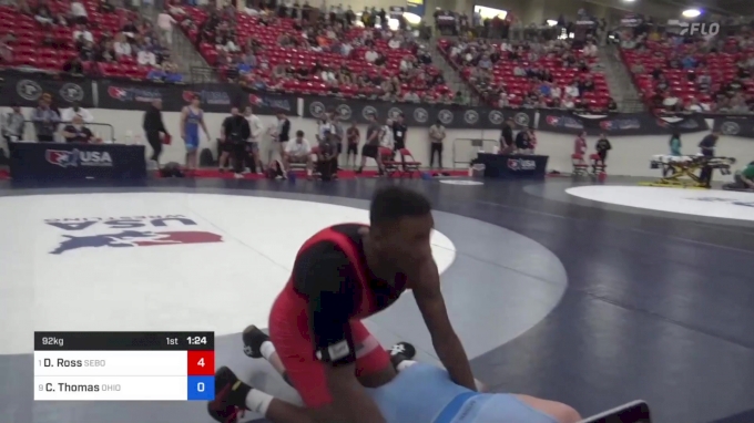 92 kg Quarters - Dreshaun Ross, Sebolt Wrestling Academy vs Carson ...