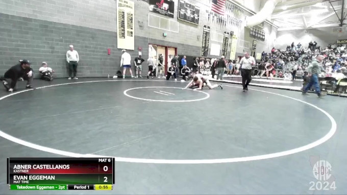 205 lbs Champ. Round 2 - Evan Eggeman, Mat Time vs Abner Castellanos ...