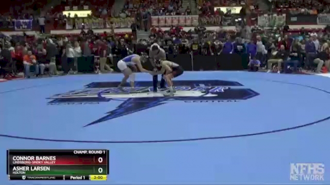 126 lbs Champ. Round 1 - Asher Larsen, Holton vs Connor Barnes ...