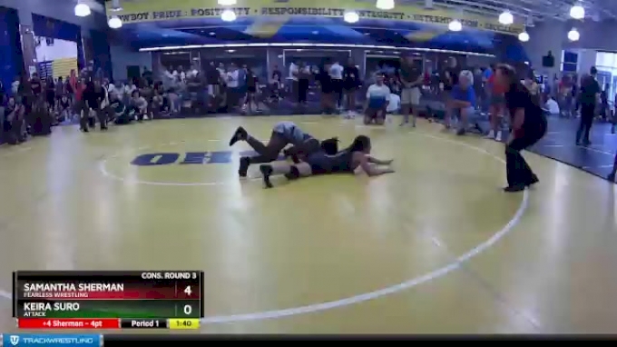 123 lbs Cons. Round 3 - Samantha Sherman, Fearless Wrestling vs Keira ...