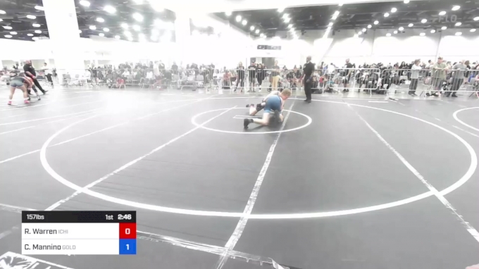 157 lbs Consi Of 8 #1 - Reid Warren, Ichiban WC vs Chance Mannino, Gold ...
