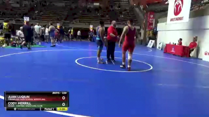 220 lbs Semifinal - Juan Luqiun, Firebaugh High School Wrestling vs ...