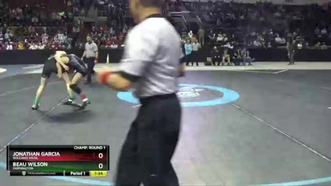 5A 113 lbs Champ. Round 1 - Beau Wilson, Farmington vs Jonathan Garcia ...
