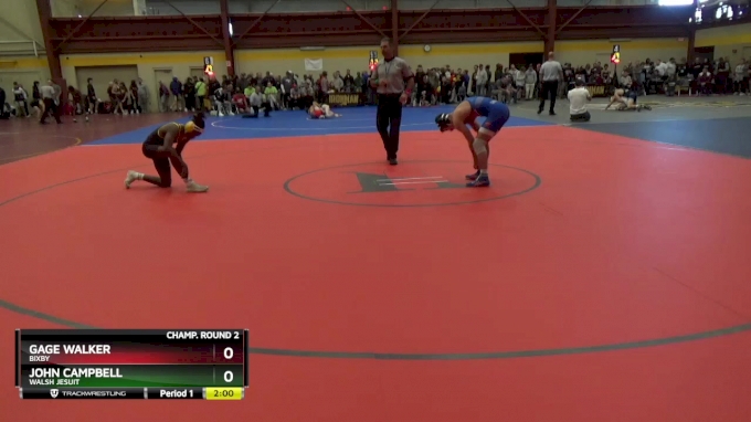 126 lbs Champ. Round 2 - John Campbell, Walsh Jesuit vs Gage Walker, Bixby