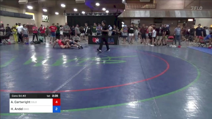 74 kg Cons 64 #2 - Aiden Cartwright, Colorado vs Hunter Andel, Ohio