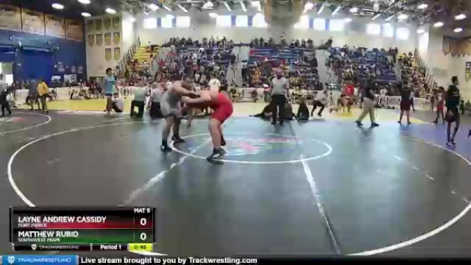 220 lbs Cons. Round 2 - Matthew Rubio, Southwest Miami vs Layne Andrew ...