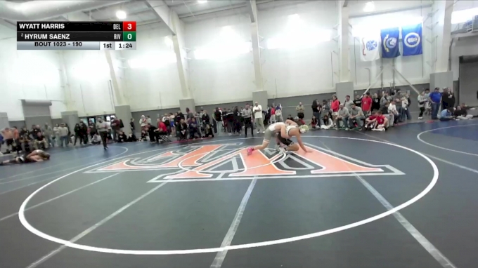 190 lbs Champ. Round 3 - Wyatt Harris, Delta vs Hyrum Saenz, Riverton