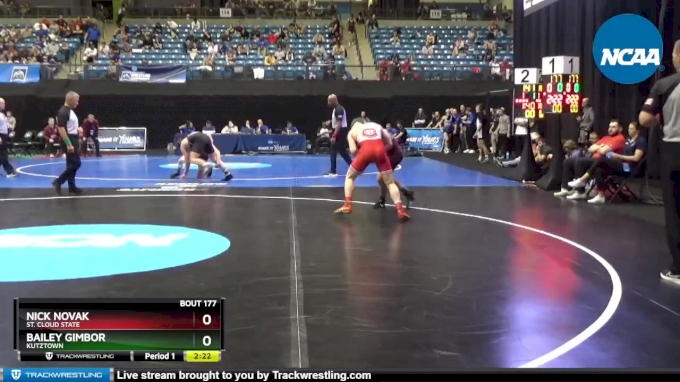 157 lbs Quarterfinal - Nick Novak, St. Cloud State vs Bailey Gimbor ...