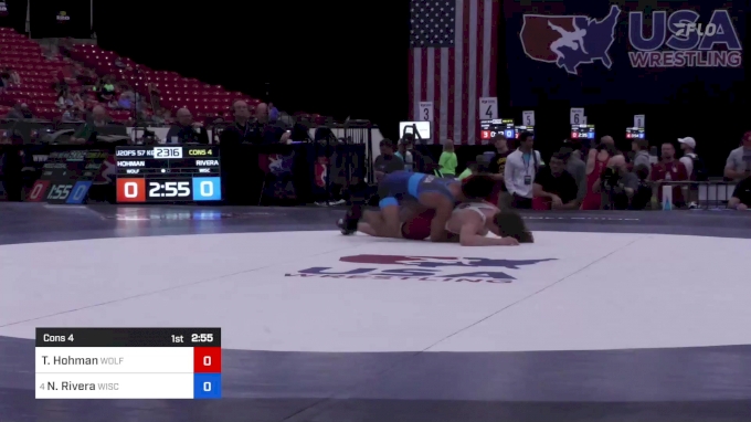 57 kg Cons 4 - Troy Hohman, Wolfpack Wrestling Club vs Nicolar Rivera ...