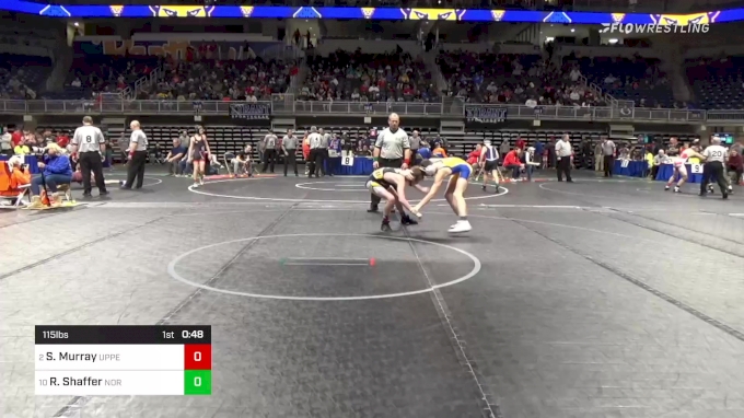 115 lbs Consi Of 8 #1 - Sean Murray, Upper Perkiomen vs Riley Shaffer ...