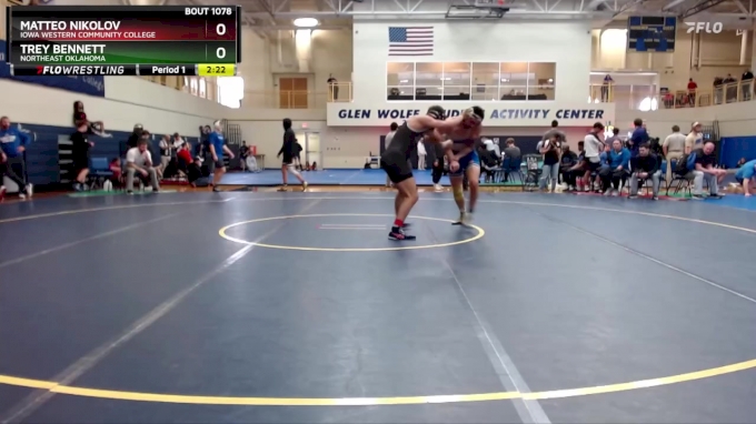 174 lbs Quarterfinal - Trey Bennett, Northeast Oklahoma vs Matteo ...