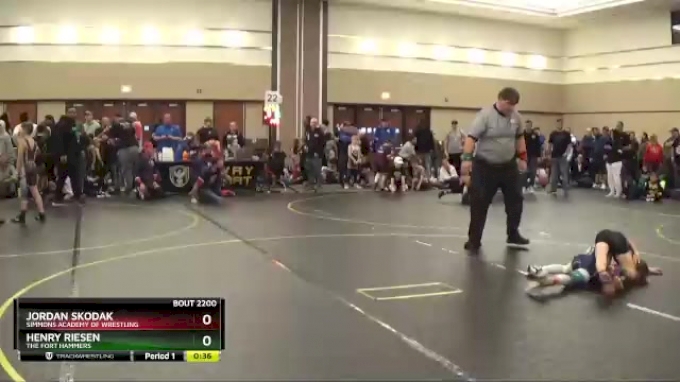 58 lbs 1st Place Match - Jordan Skodak, Simmons Academy Of Wrestling vs ...