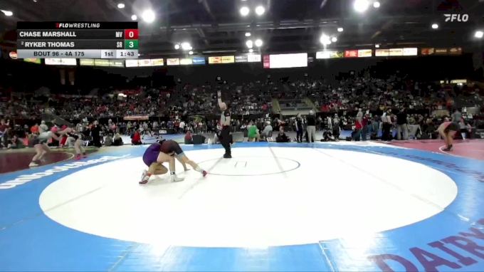 4A 175 lbs Champ. Round 1 - Chase Marshall, Marsh Valley vs Ryker ...