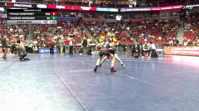 1A-106 lbs Cons. Semi - Karson Wuebker, South Central Calhoun vs Ethan ...
