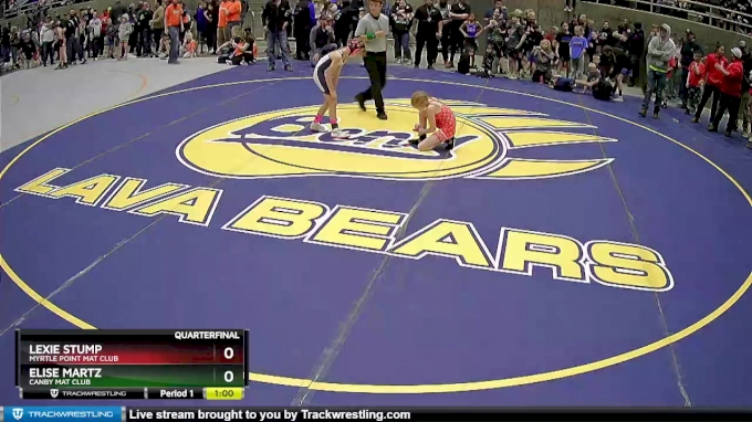 65 lbs Quarterfinal - Elise Martz, Canby Mat Club vs Lexie Stump ...