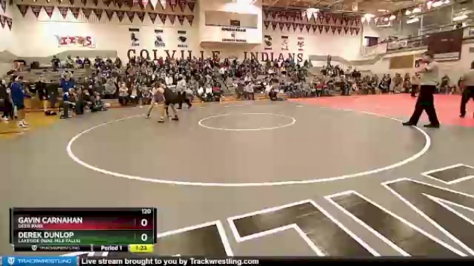 120 lbs 1st Place Match - Derek Dunlop, Lakeside (Nine Mile Falls) vs ...