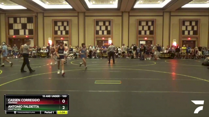 100 lbs Champ. Round 1 - Antonio Faldetta, Unattached vs Cassen ...