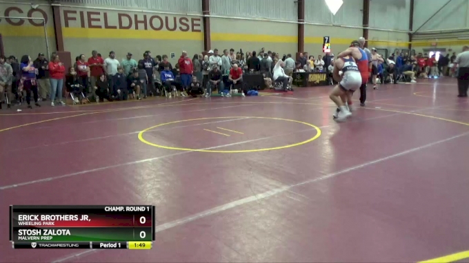 215 lbs Champ. Round 1 - Stosh Zalota, Malvern Prep vs Erick Brothers ...