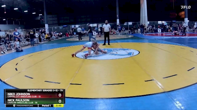 75 lbs 3rd Place Match - Nick Paulson, Cavalier Wrestling Club vs Niko ...