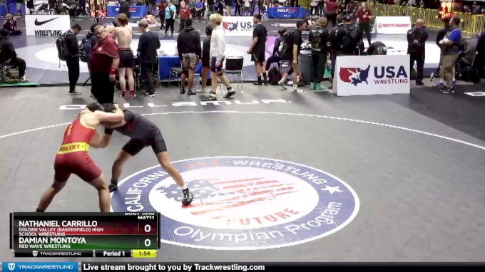 152 lbs Quarterfinal - Damian Montoya, Red Wave Wrestling vs Nathaniel ...