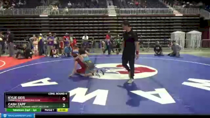 93 lbs Cons. Round 4 - Cash Zapf, High Plains Thunder Wrestling Club vs ...