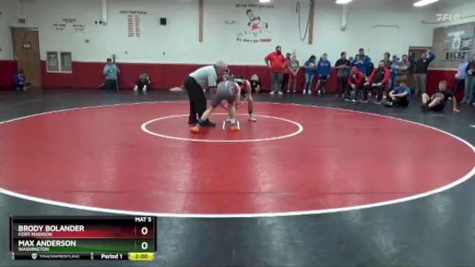 113 lbs Quarterfinal - Brody Bolander, Fort Madison vs Max Anderson ...