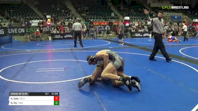 145 lbs Consi of 8 #1 - Kyle Cole, Delaware County Wrestling Club vs ...