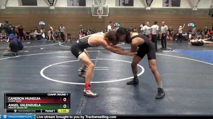 155 lbs Champ. Round 1 - Angel Valenzuela, Merced Bears WC vs Cameron ...
