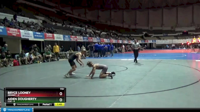 113 lbs Placement (4 Team) - Aiden Dougherty, Cox vs Bryce Looney, Grundy