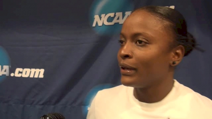 Alabama's Remona Burchell, joyful after 60m win