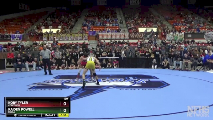 120 lbs Cons. Semi - Kaiden Powell, Paola vs Koby Tyler, Concordia