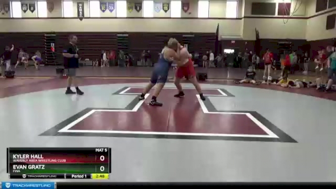 J-10 lbs Round 3 - Kyler Hall, Waverly Area Wrestling Club vs Evan ...