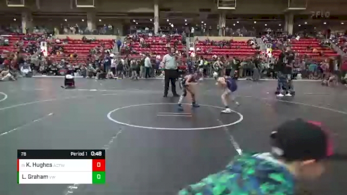 76 lbs Cons. Round 3 - Kysen Hughes, Ark City Takedown Wrestling Cl vs ...