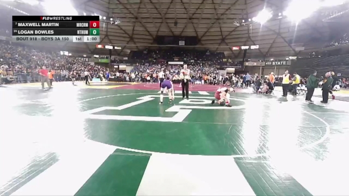 Boys 3A 150 lbs Cons. Round 6 - Logan Bowles, North Thurston vs Maxwell ...