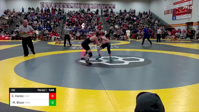 132 lbs Champ. Round 2 - Marcus Blaze, Perrysburg vs Conner Haney, Highland