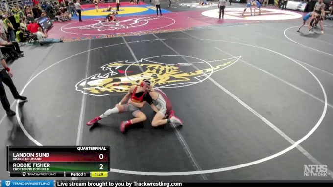 Quarterfinal - Landon Sund, Bishop Neumann vs Robbie Fisher, Crofton ...