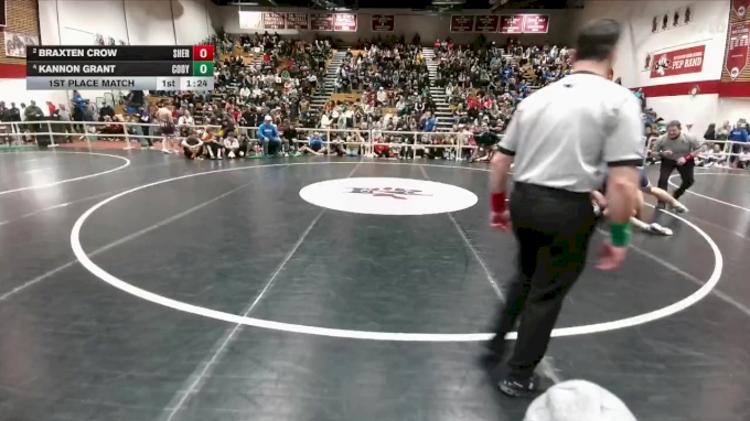 190 lbs 1st Place Match - Kannon Grant, Cody vs Braxten Crow, Sheridan
