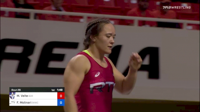 65 kg Round 2 - Mallory Velte, Beaver Dam RTC / Titan Mercury Wrestling ...