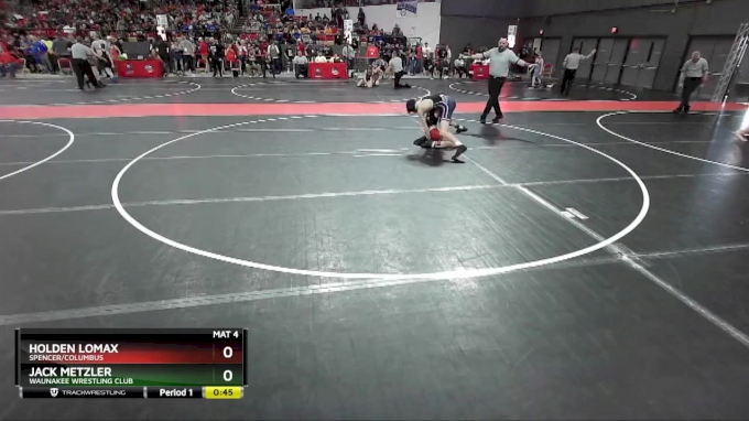 110 lbs Champ. Round 2 - Holden Lomax, Spencer/Columbus vs Jack Metzler ...