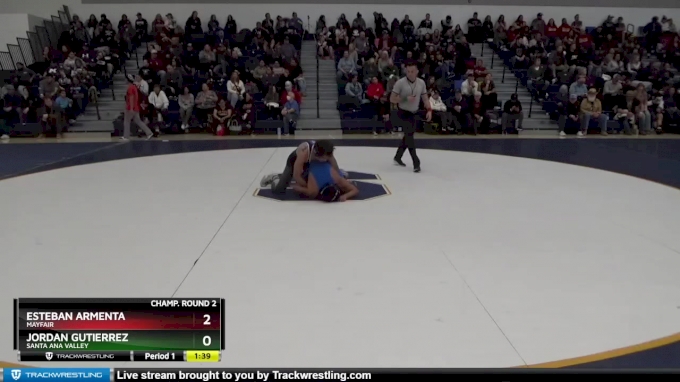 126 lbs Champ. Round 2 - Esteban Armenta, Mayfair vs Jordan Gutierrez, Santa Ana Valley
