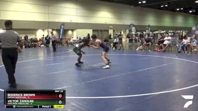 106 lbs Round 5 (6 Team) - Roderick Brown, Eagles Wrestling vs Victor ...